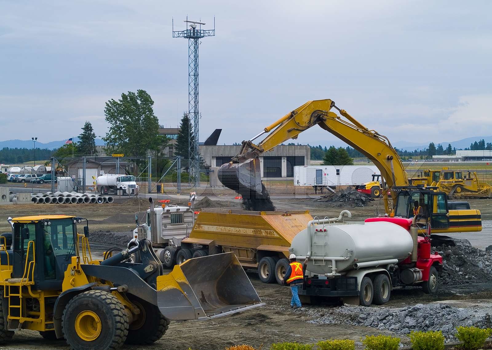 Heavy Duty construction equipment at work site | Stock image | Colourbox