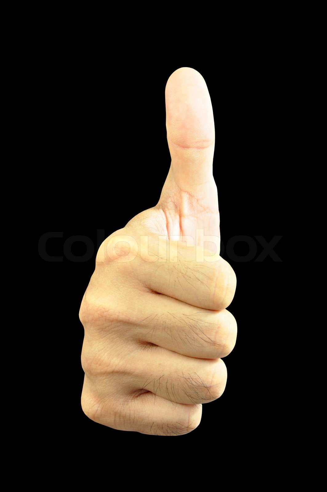 Thumb up - front view | Stock image | Colourbox