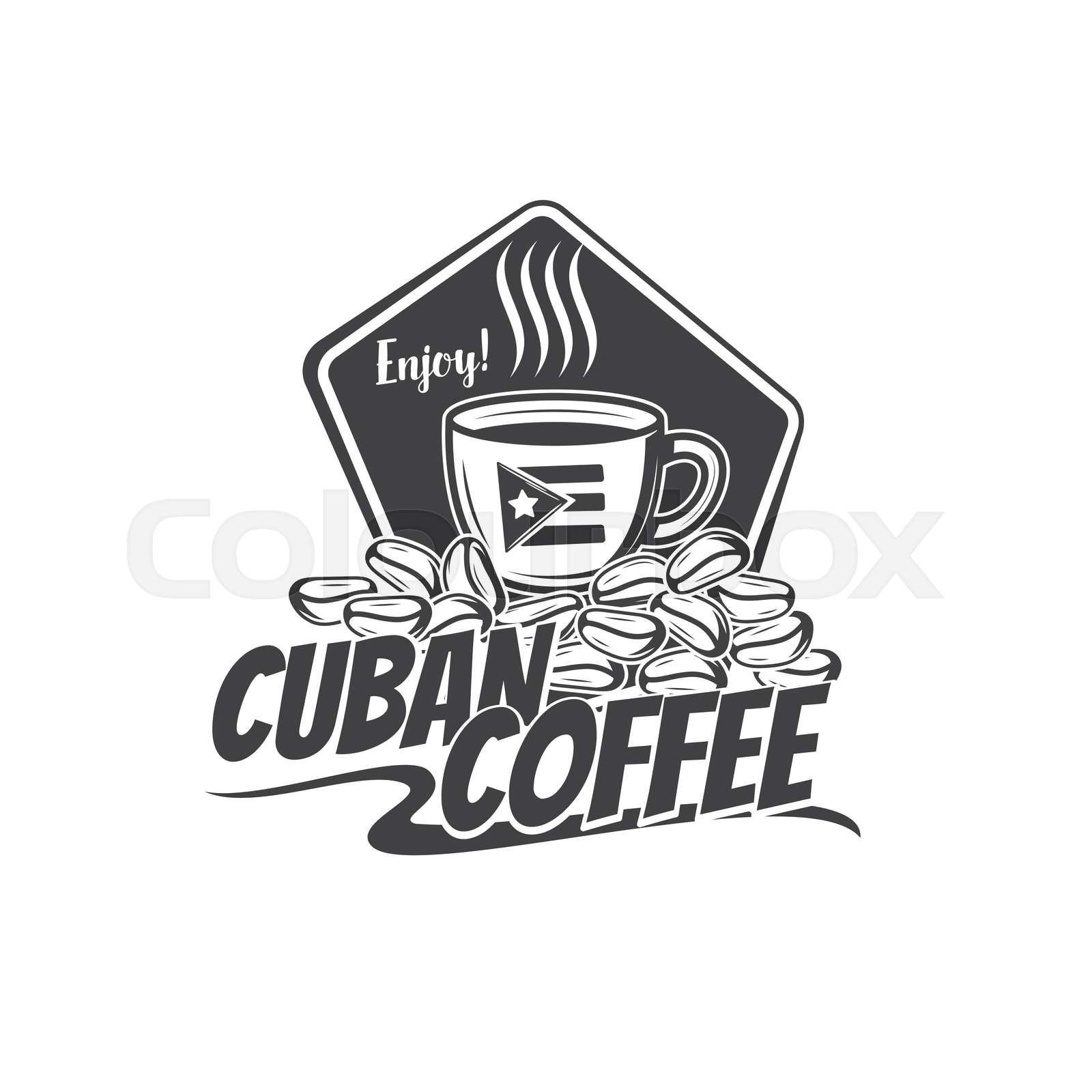 cubanske, kaffe, ikon | Stock vektor | Colourbox