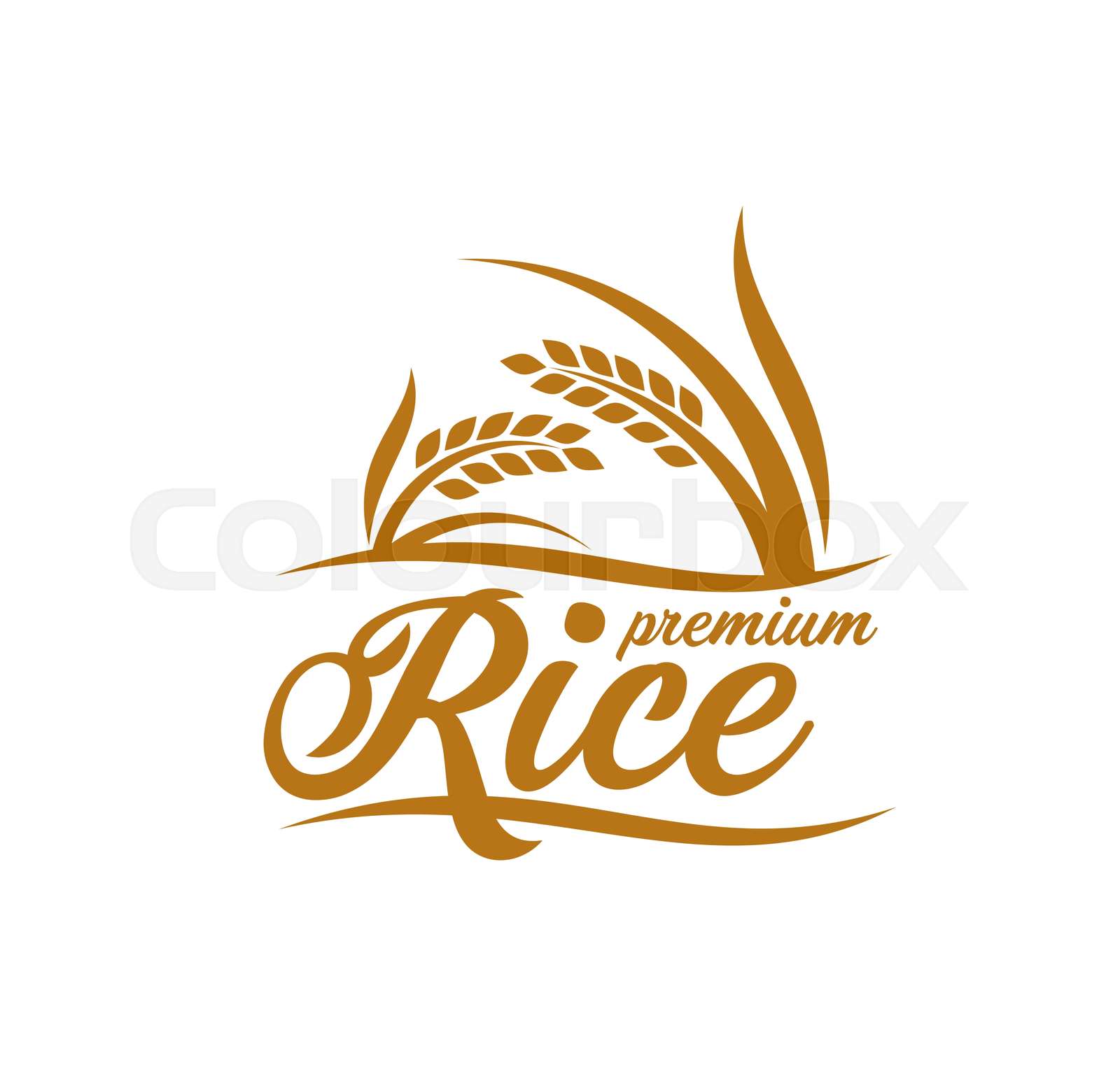 Rice food, cereal farm and agriculture icon | Stock vector | Colourbox