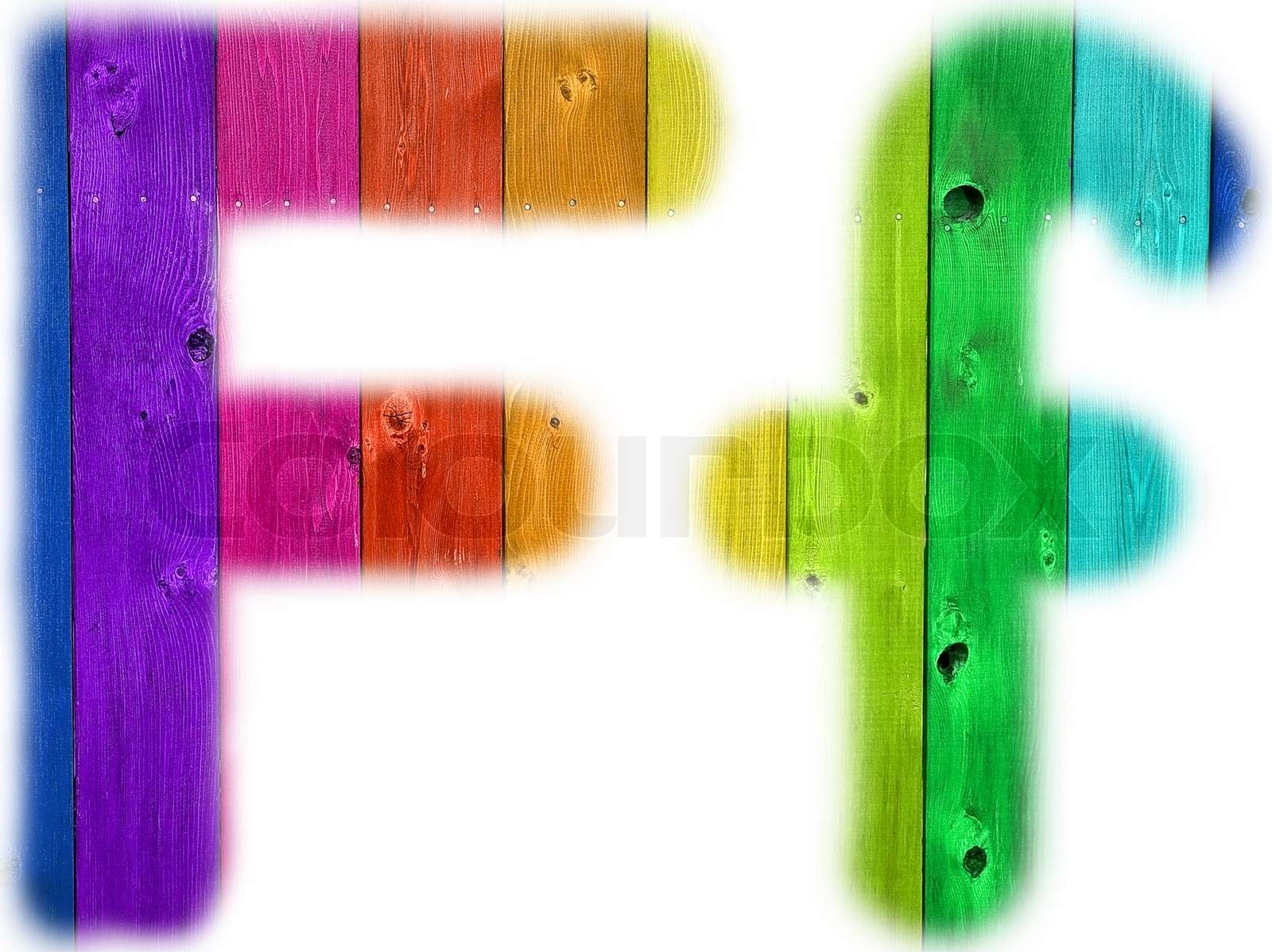 The Letter F Rainbow Background | Stock image | Colourbox