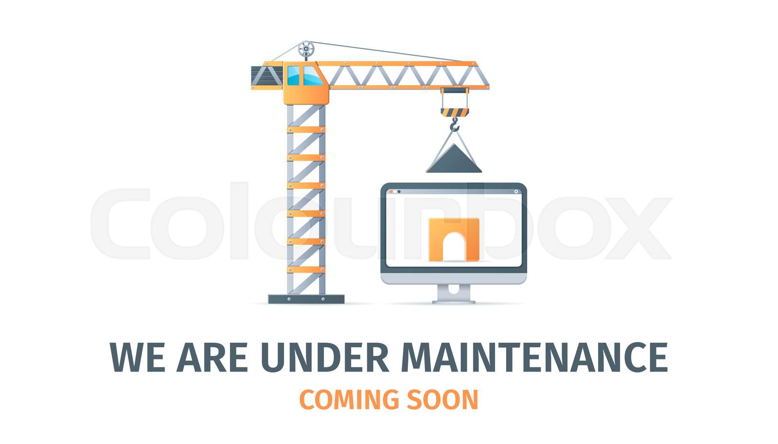 we are under maintenance 02 | Stock vector | Colourbox