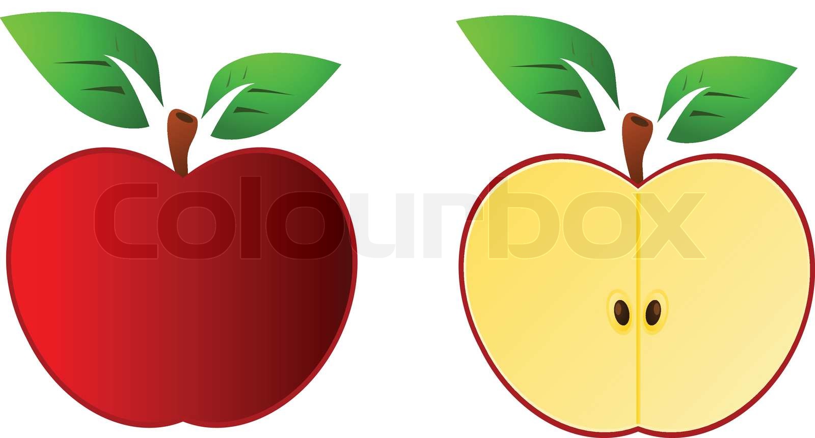 Roter Apfel vector | Stock-Vektor | Colourbox