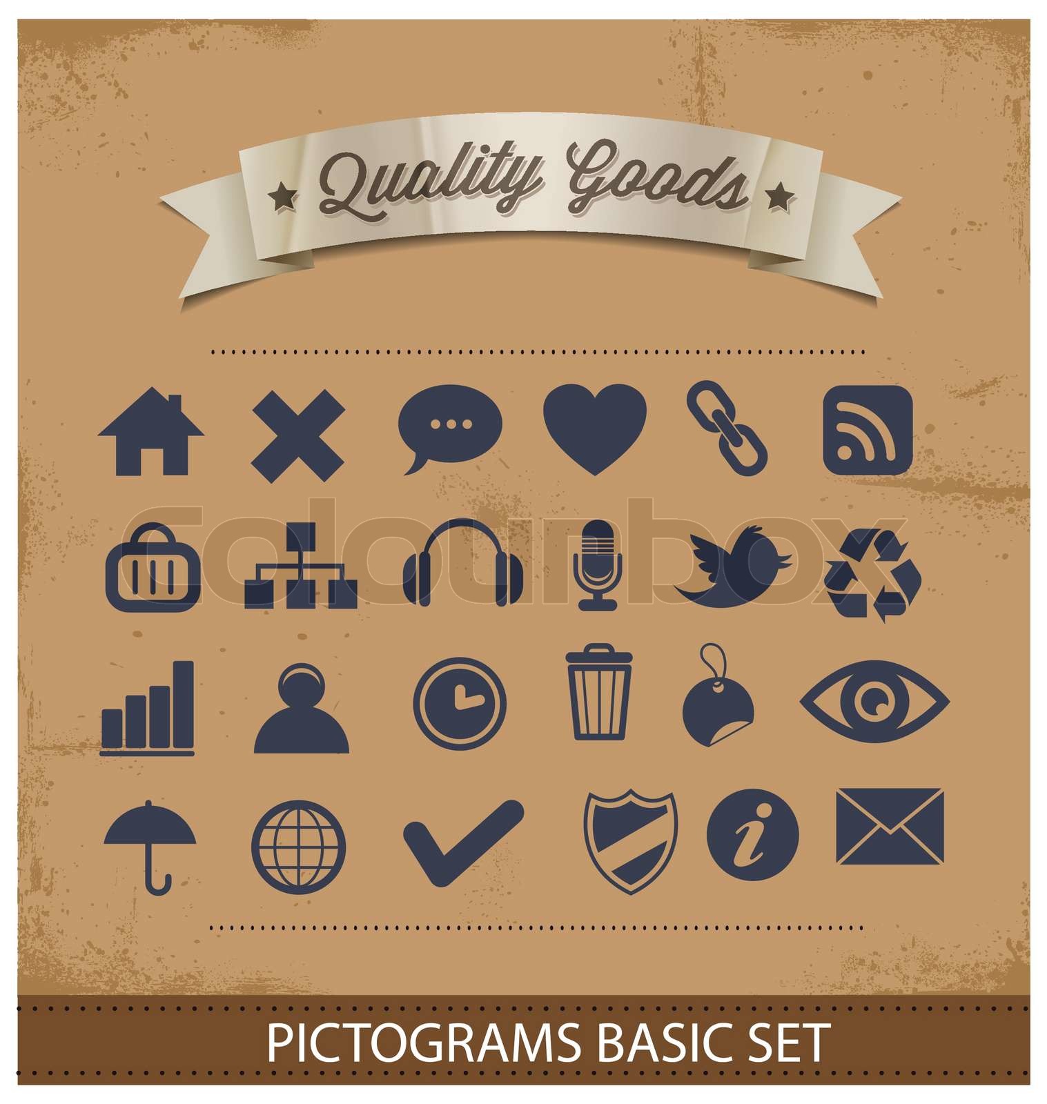 premium and simple pictograms set | Stock vector | Colourbox