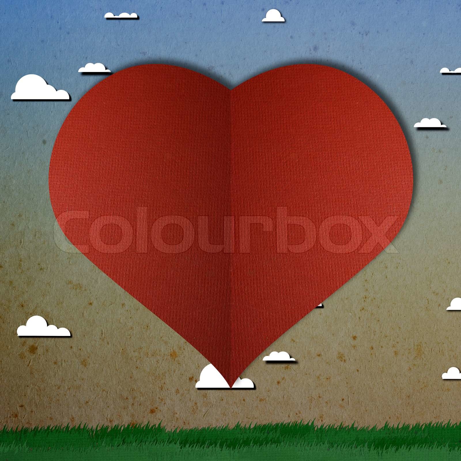 love heart papper cut | Stock image | Colourbox