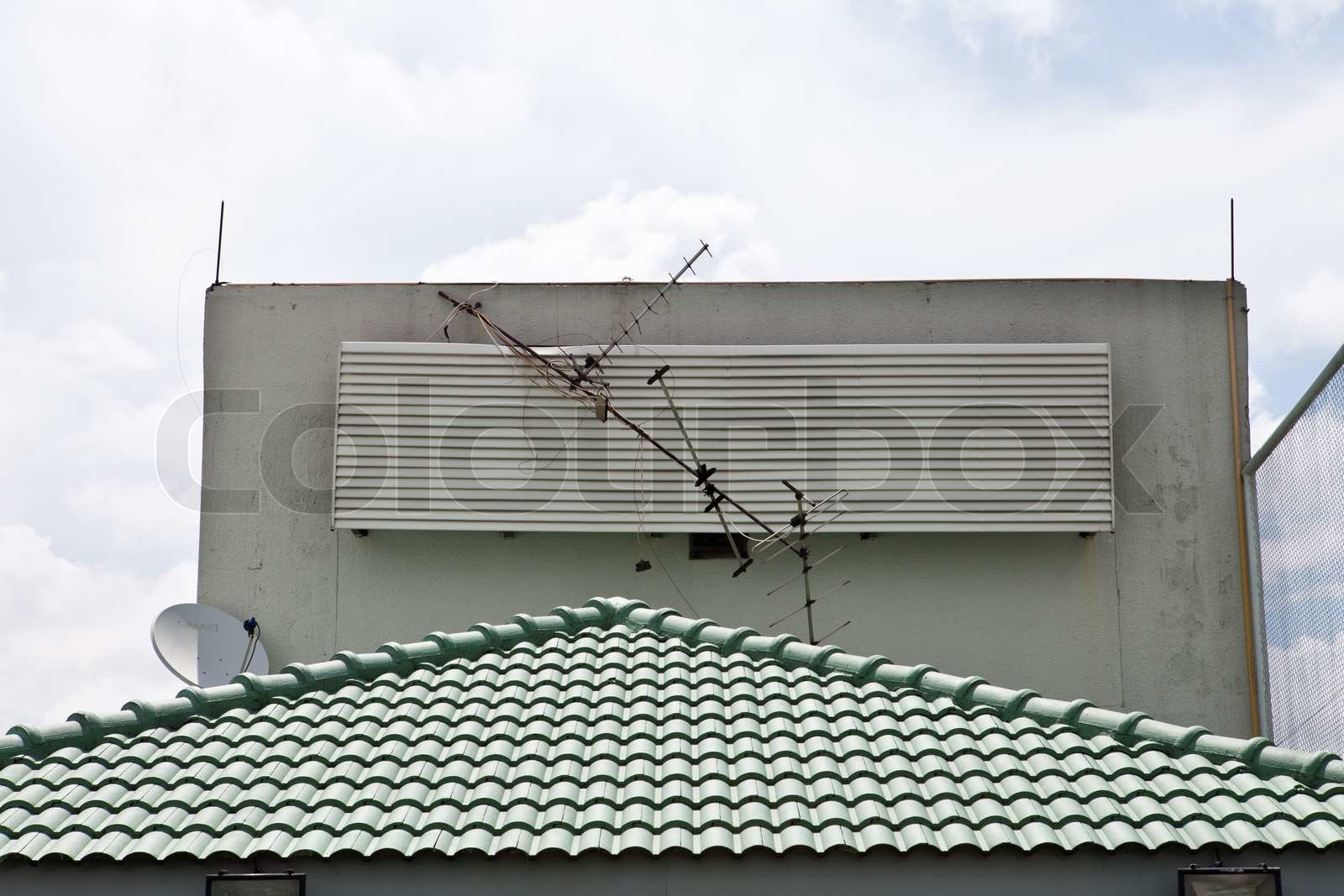 Broken Antenna and fall down | Stock image | Colourbox