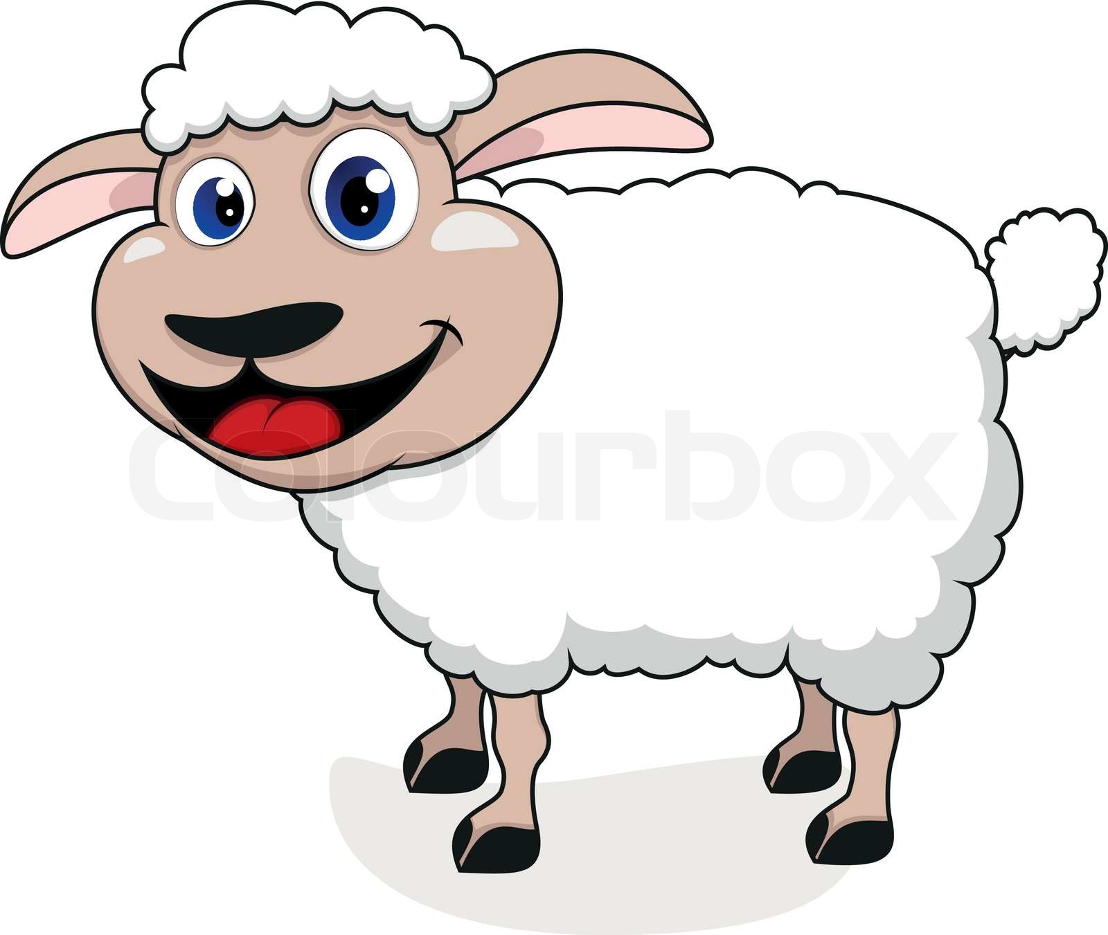 Vector Illustration Of Happy Sheep | Stock vector | Colourbox