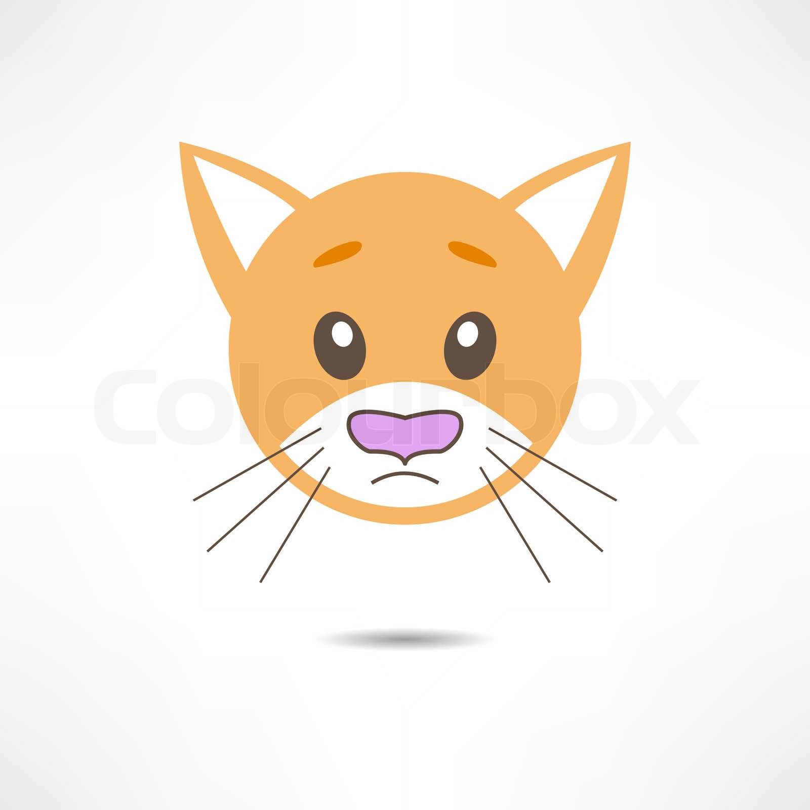 Sad cat | Stock vector | Colourbox