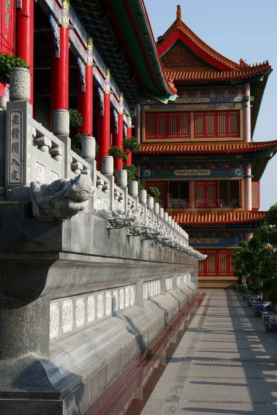 Corridor in Chinese Temple | Stock image | Colourbox