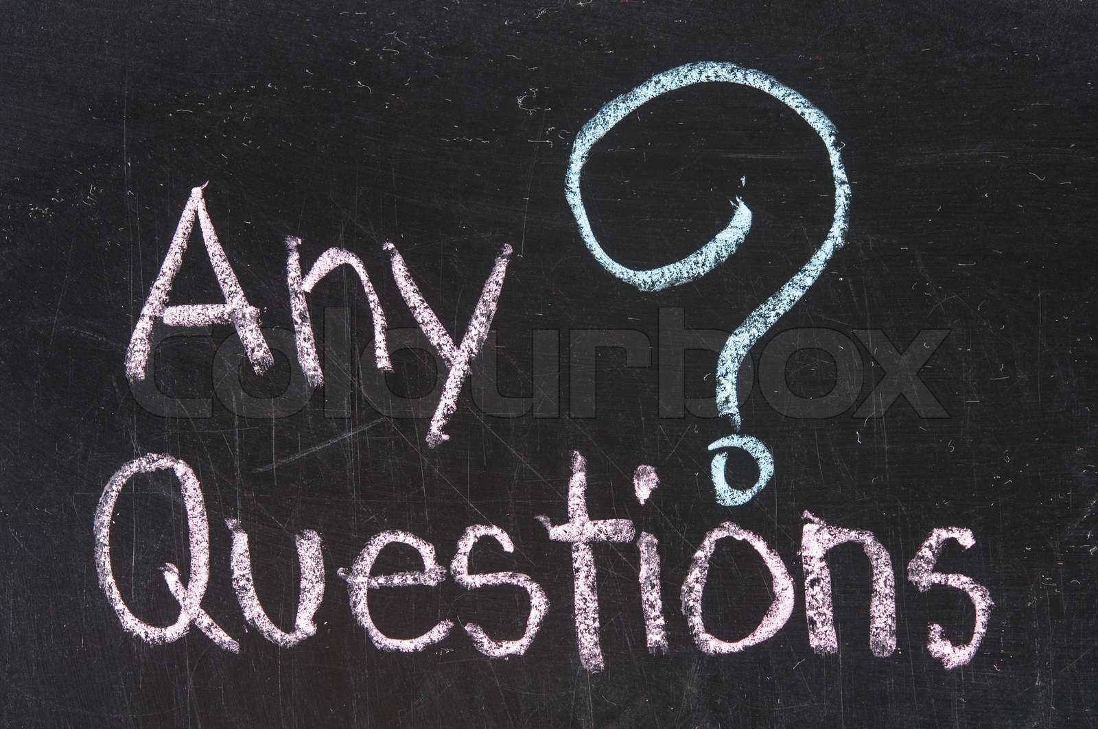 Chalk drawing - Any questions? | Stock image | Colourbox