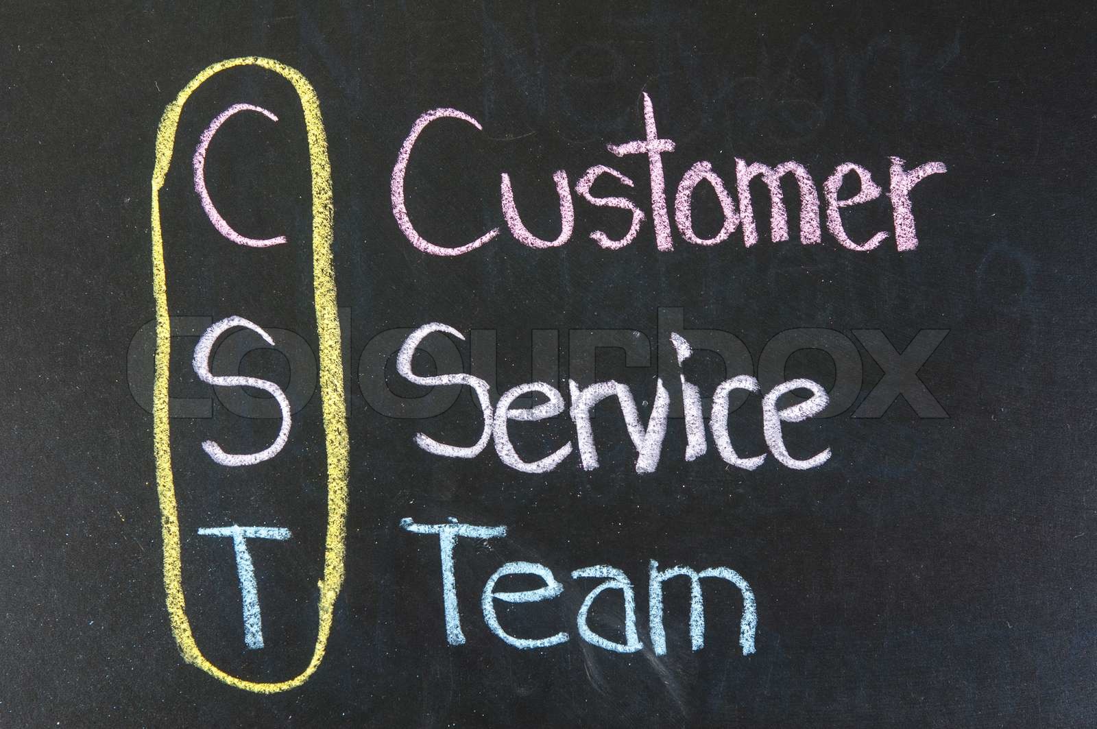 CST acronym Customer Service Team | Stock image | Colourbox
