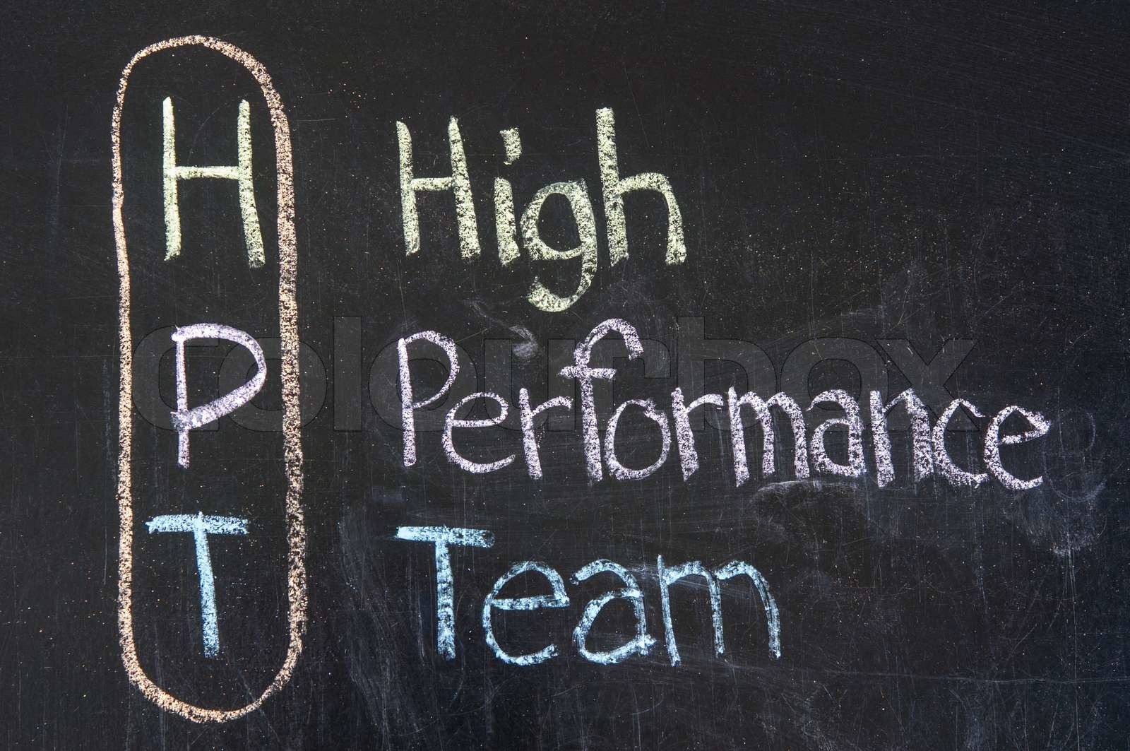 HPT acronym High Performance Team | Stock image | Colourbox