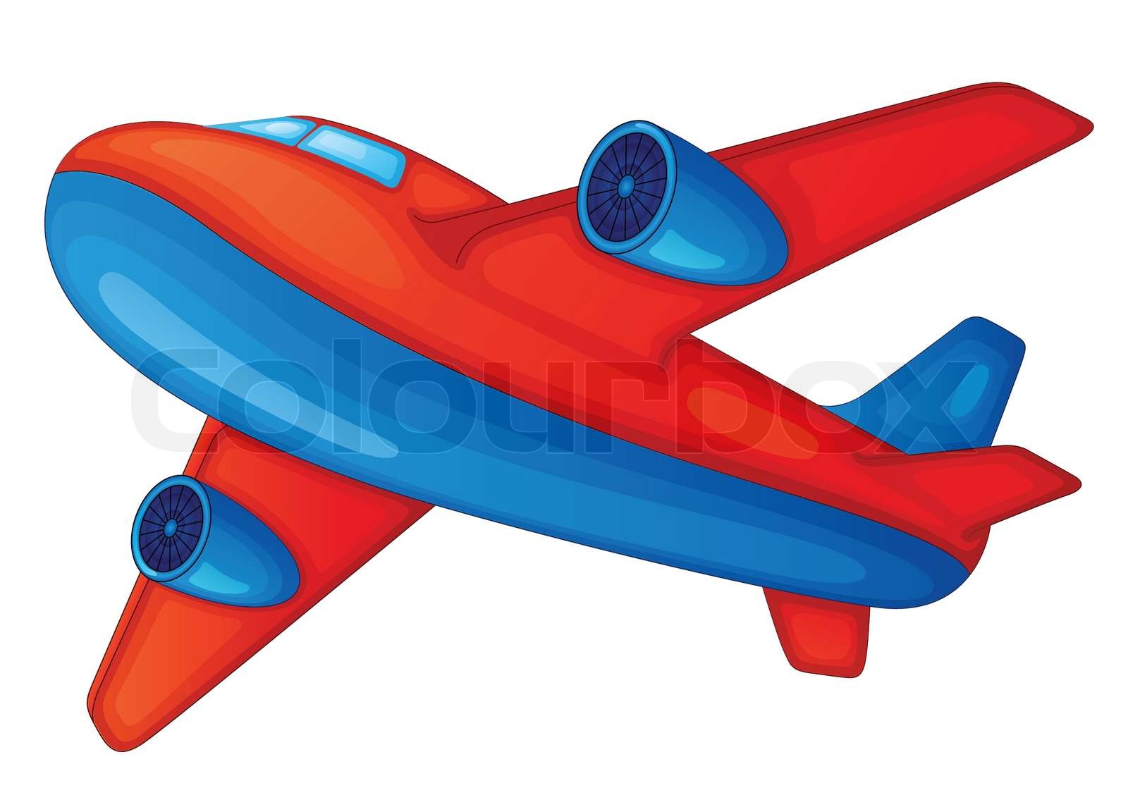 flugzeug, cartoon, grafik | Stock-Vektor | Colourbox