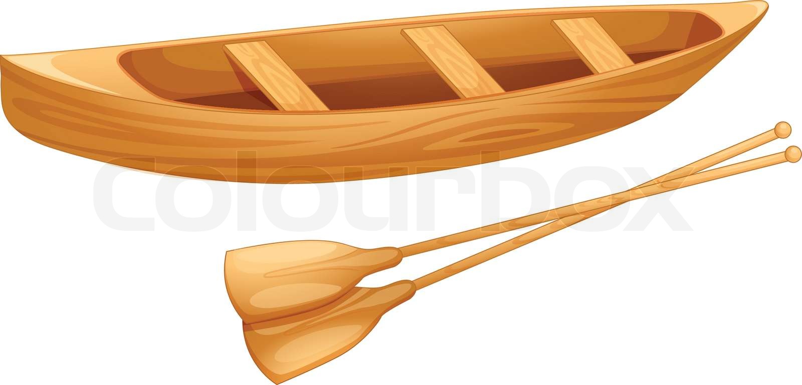 Canoe on white | Stock vector | Colourbox