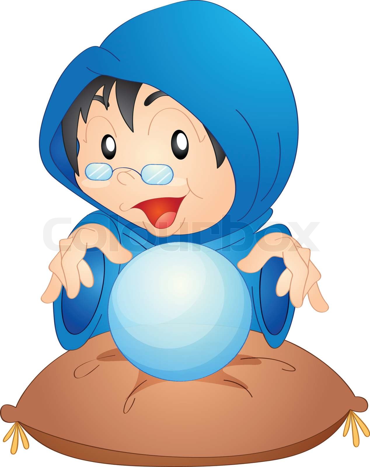 a woman with magic globe | Stock vector | Colourbox