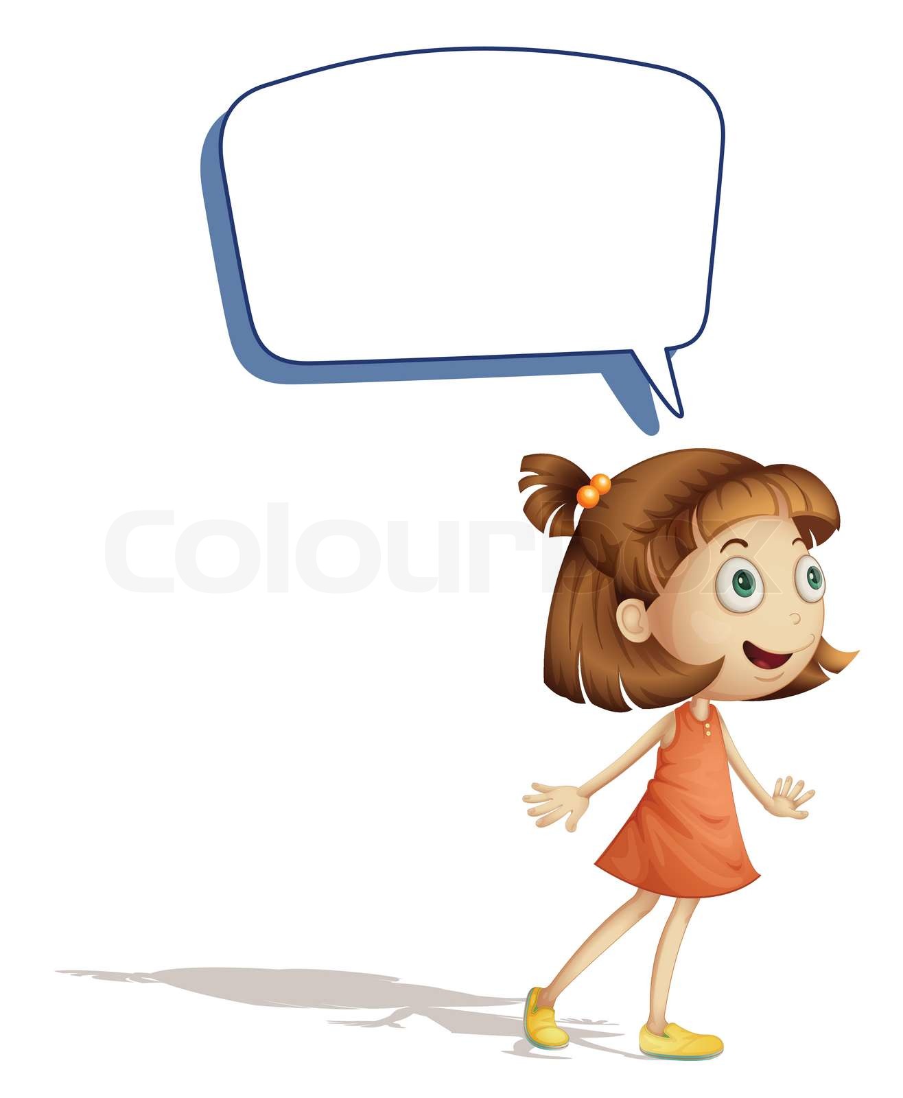 Girl and call out | Stock vector | Colourbox