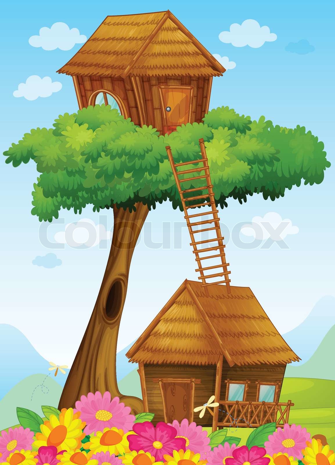 tree house | Stock vector | Colourbox