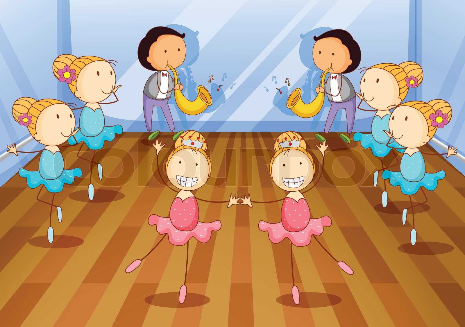 dancing kids | Stock vector | Colourbox