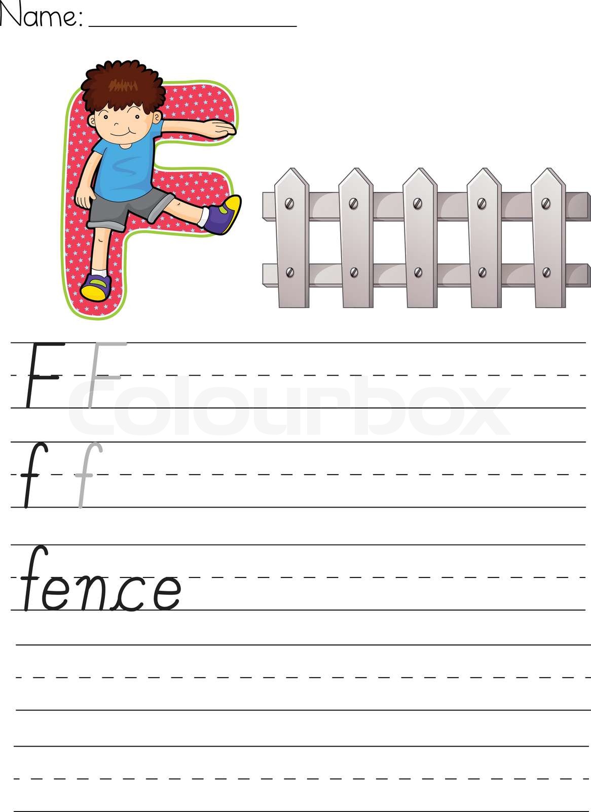 Alphabet worksheet | Stock vector | Colourbox