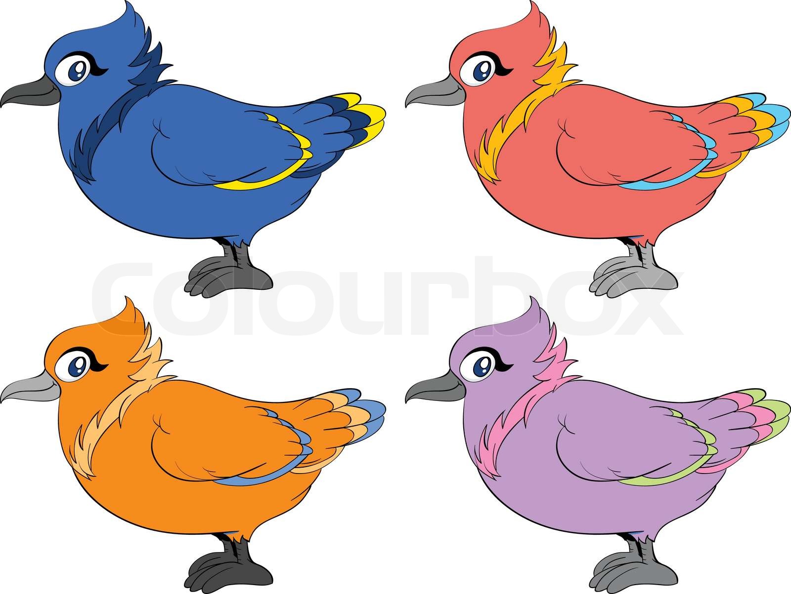 Colour birds | Stock vector | Colourbox