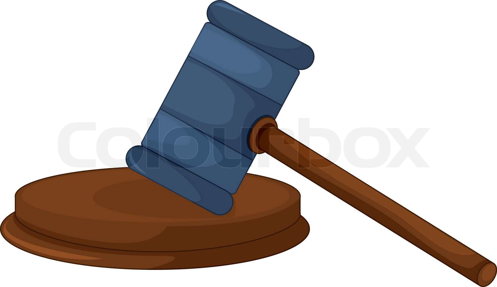 mallete, dibujos animados, justicia | Vector de archivo | Colourbox