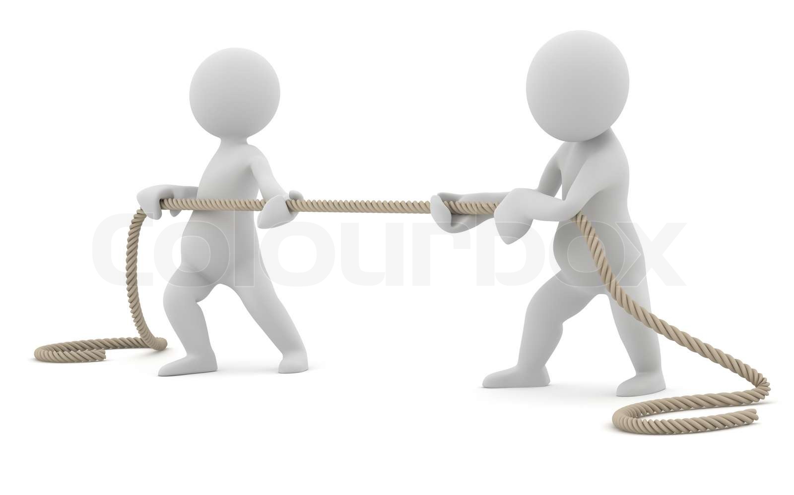 3d man pulling a rope | Stock image | Colourbox
