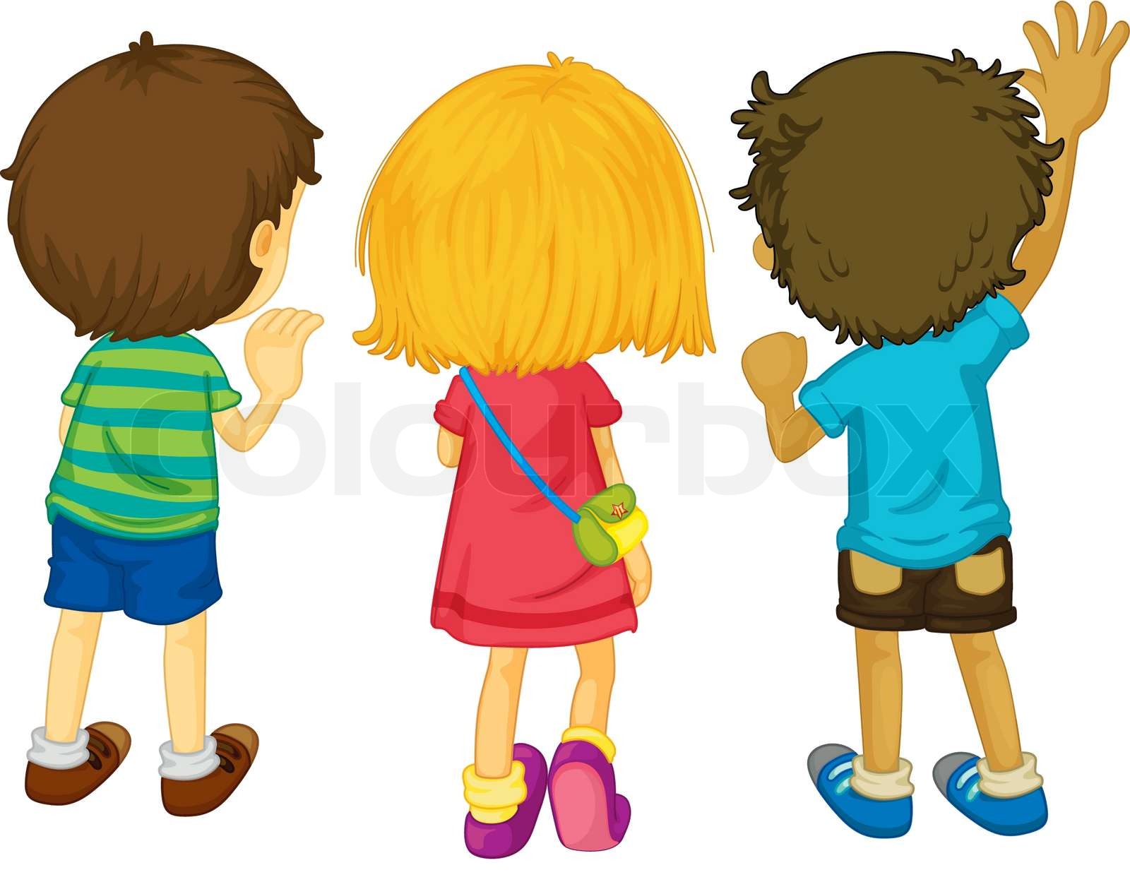 3 kids | Stock vector | Colourbox