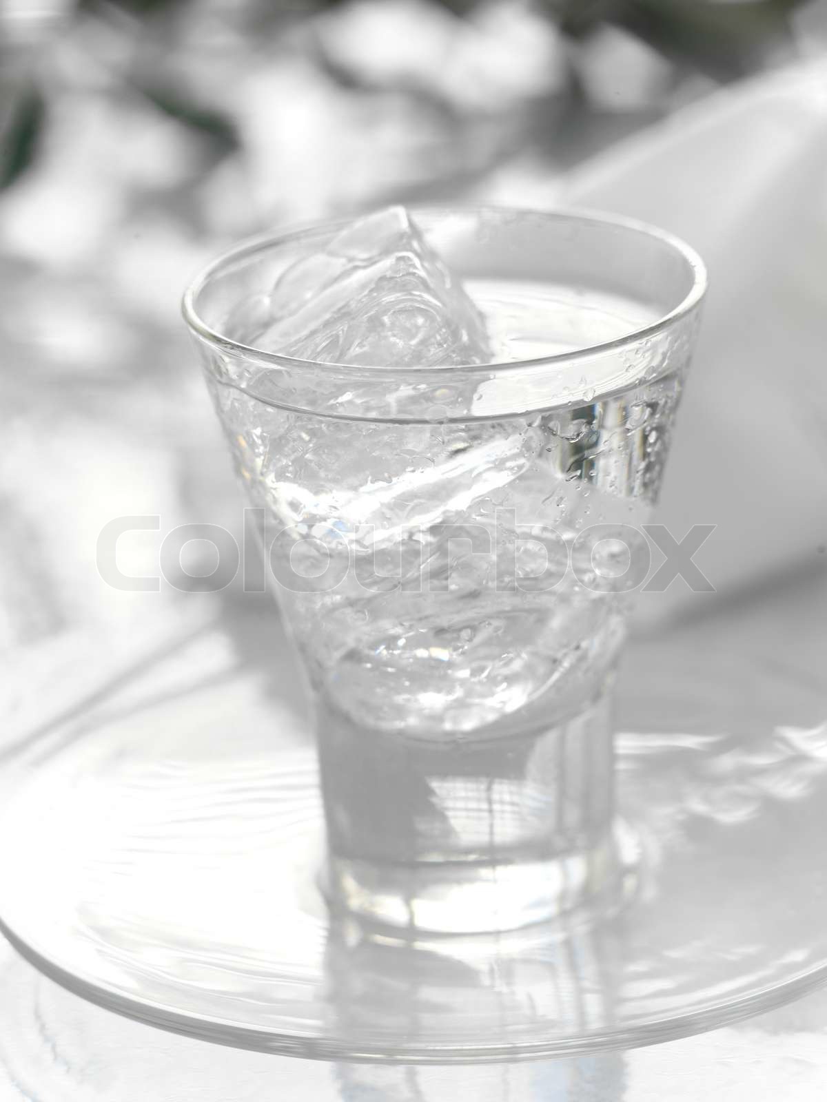A glass of icy water | Stock image | Colourbox