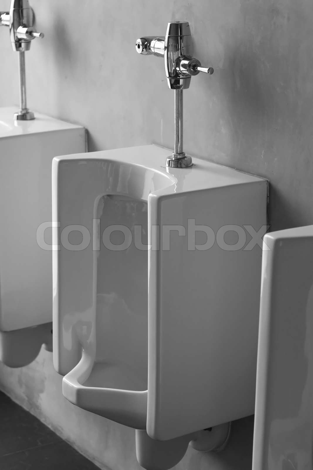 White urinals | Stock image | Colourbox