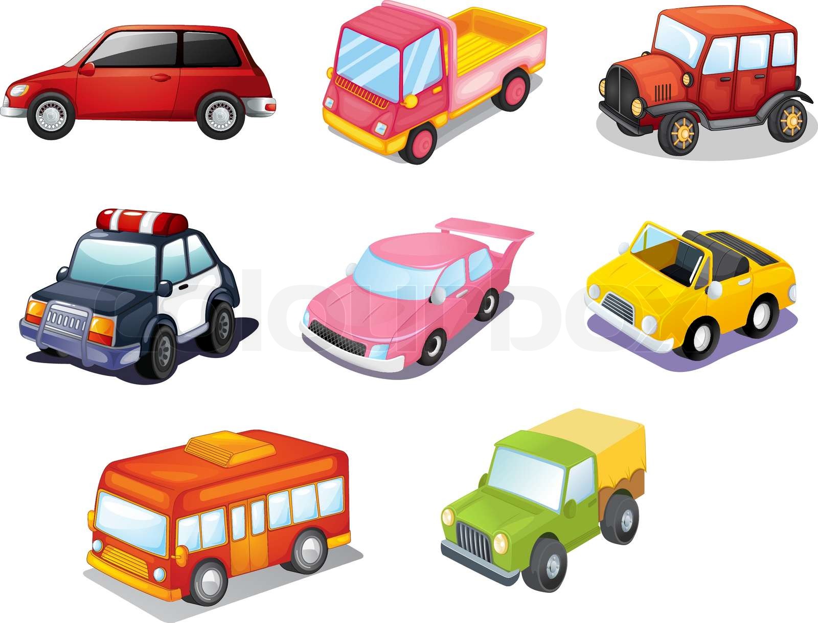 Toy cars | Stock vector | Colourbox
