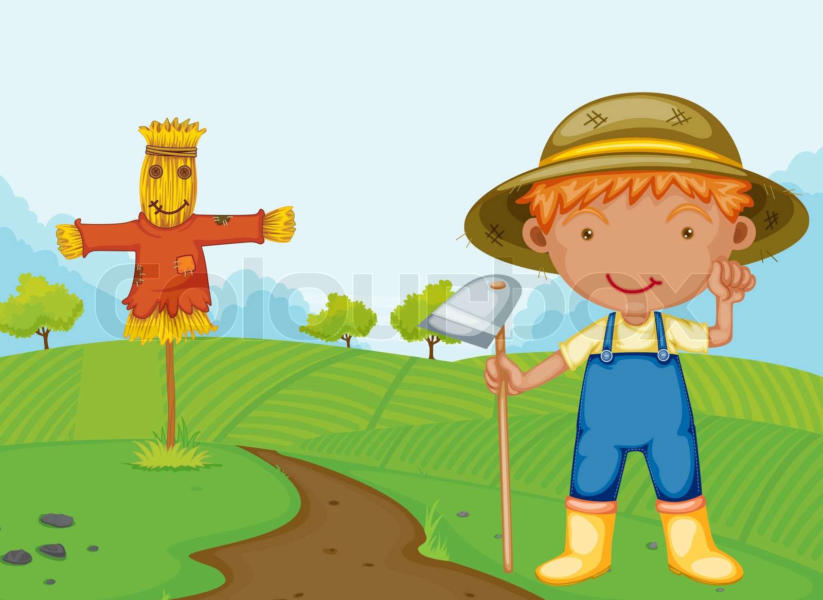 Farm boy | Stock vector | Colourbox