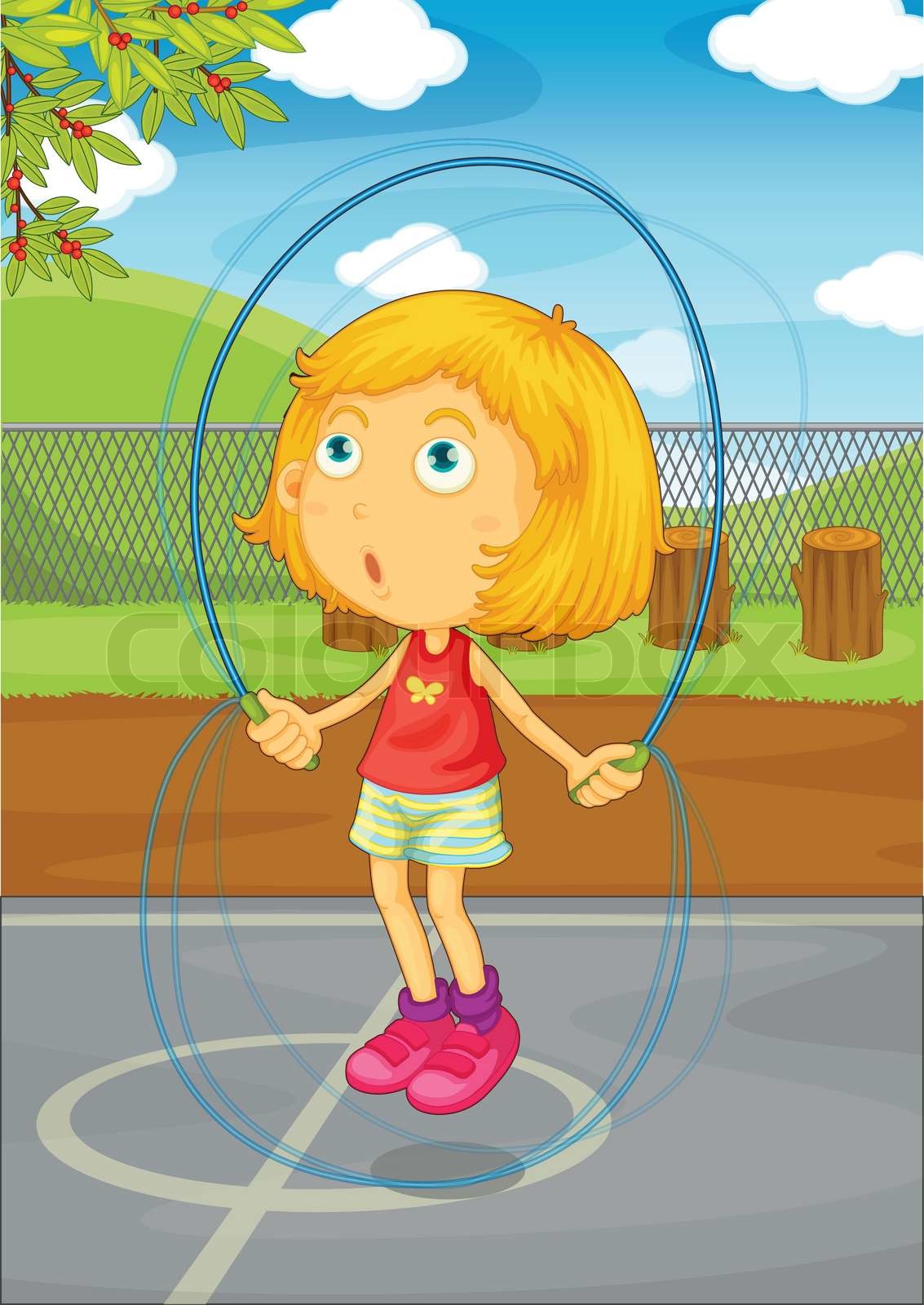 Skipping | Stock vector | Colourbox