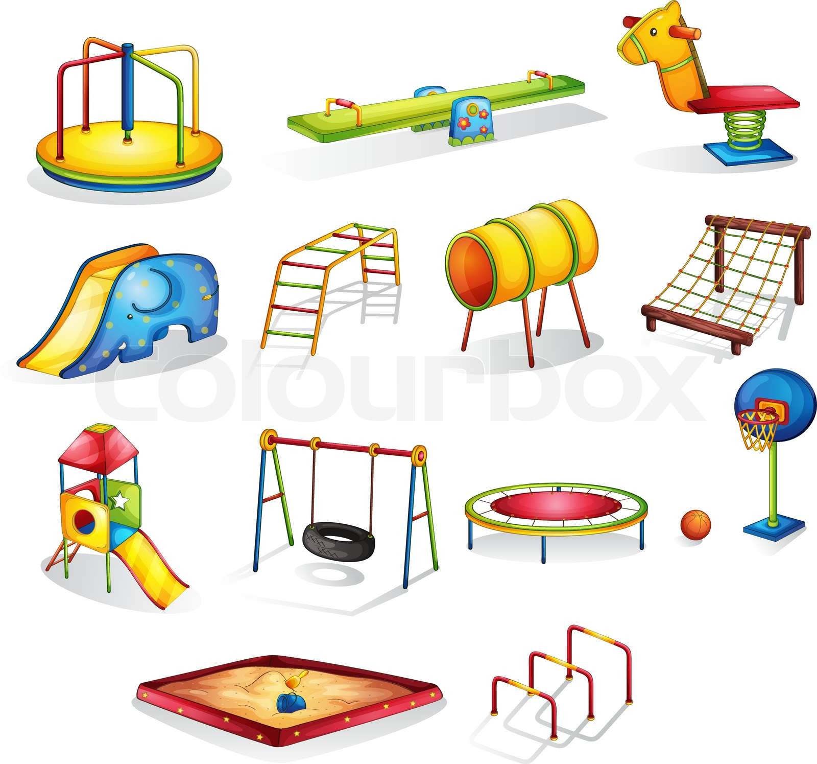 wippe, spielplatz, spiel | Stock-Vektor | Colourbox