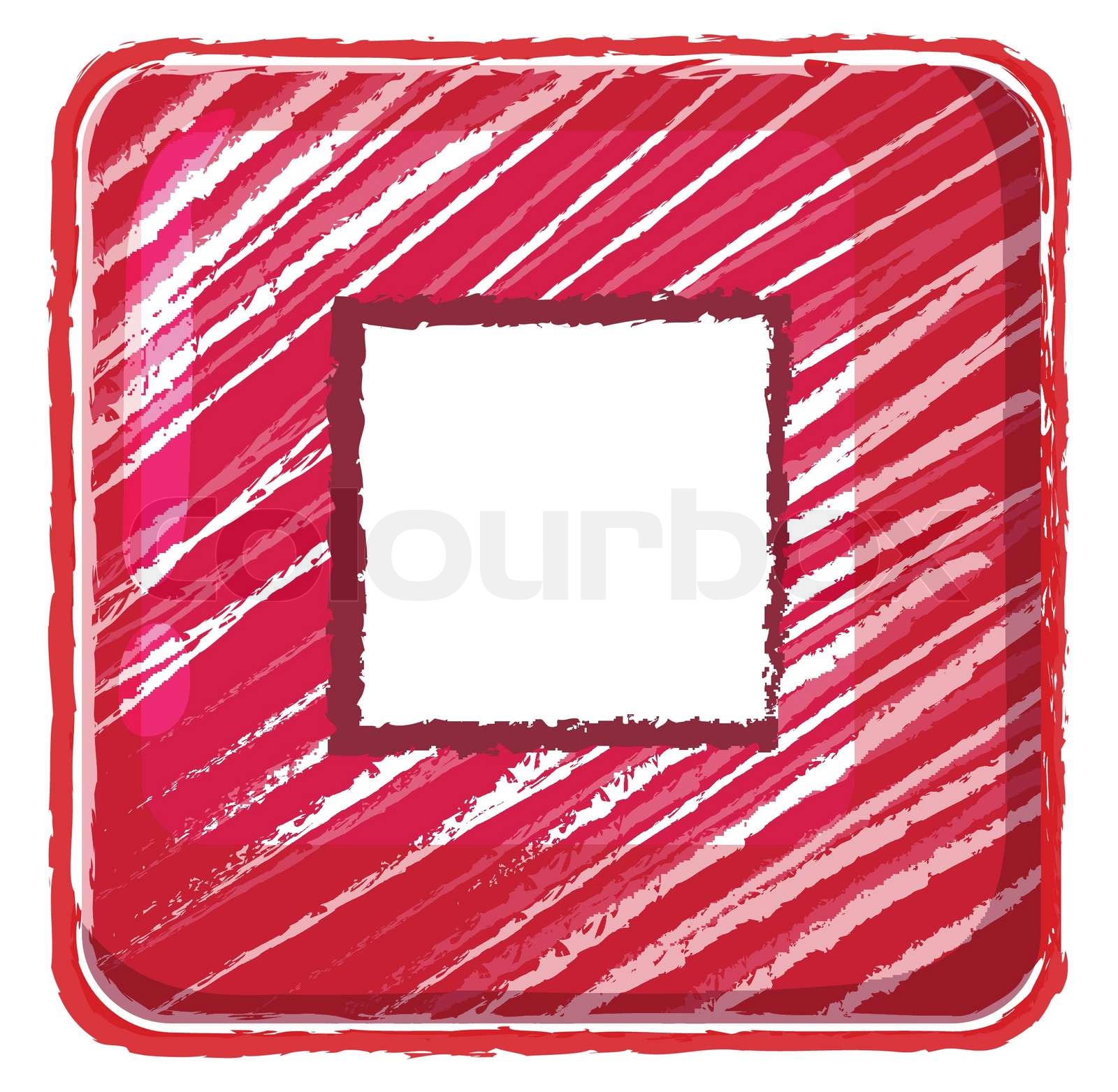 A stop button icon drawing | Stock vector | Colourbox