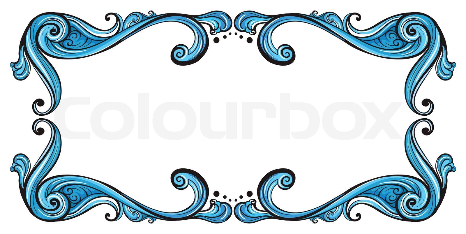 A blue border line | Stock vector | Colourbox