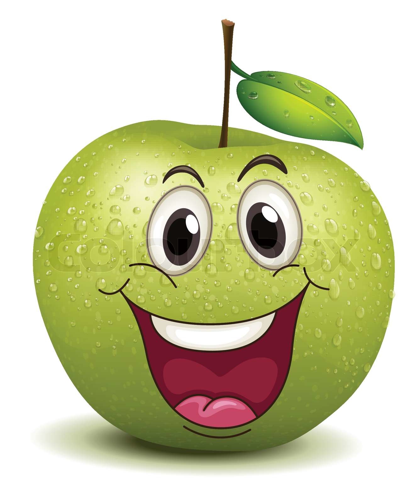 Happy Apple smiley | Stock-Vektor | Colourbox