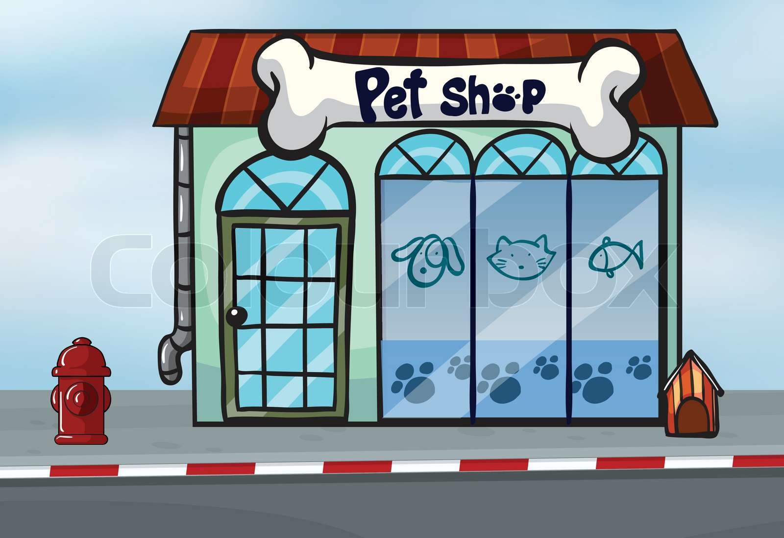 A pet shop | Stock vector | Colourbox
