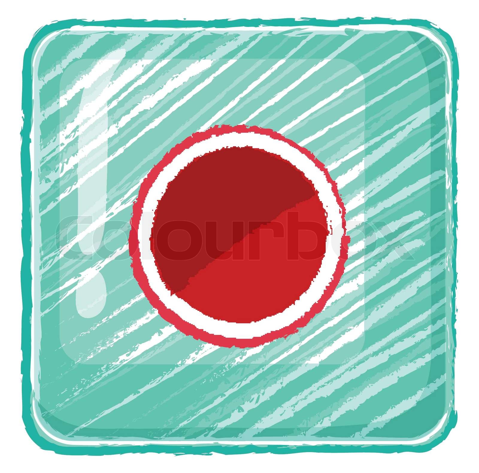 A power on/off button icon drawing | Stock vector | Colourbox