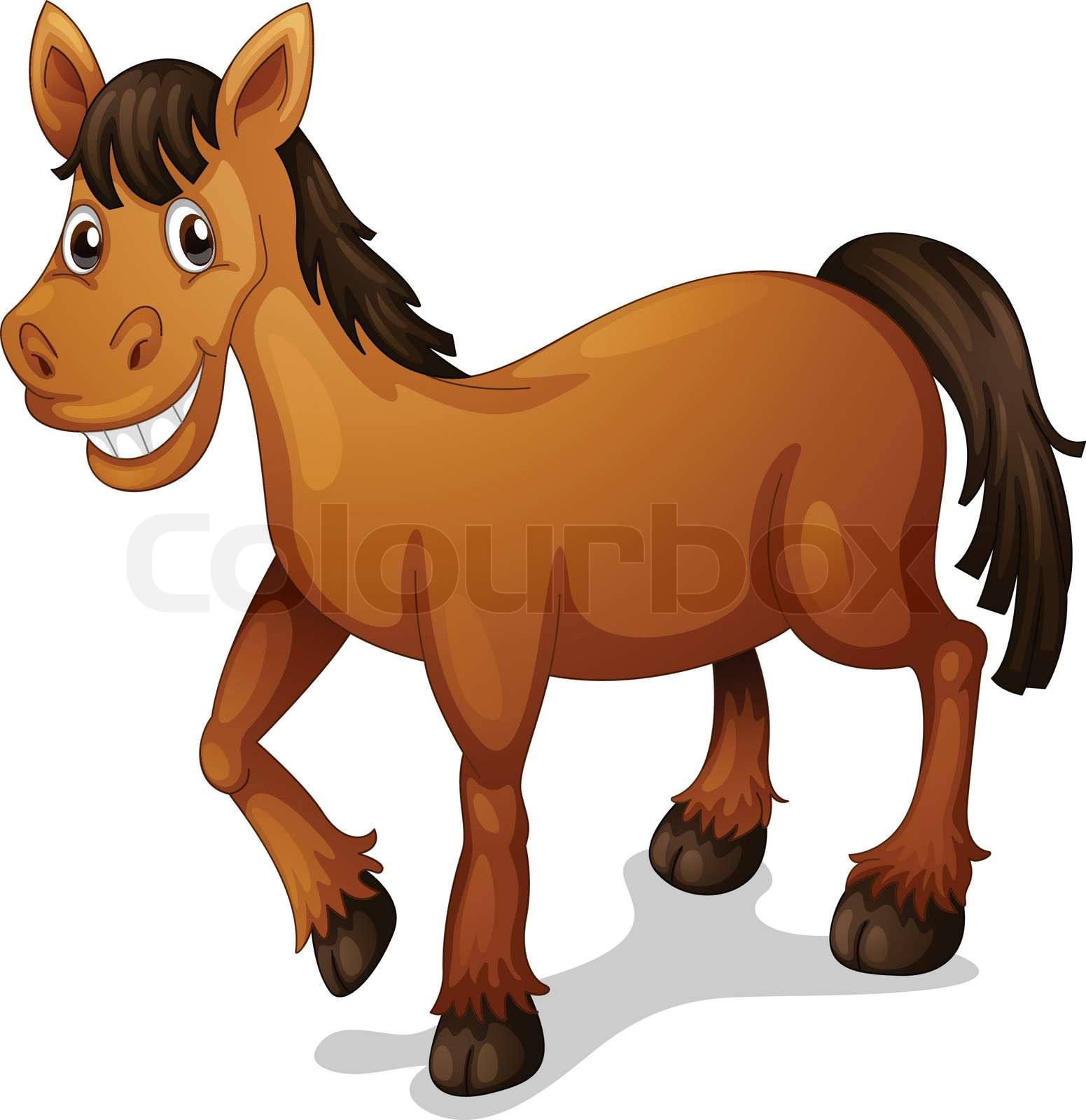 pferd, cartoon, rennen | Stock-Vektor | Colourbox