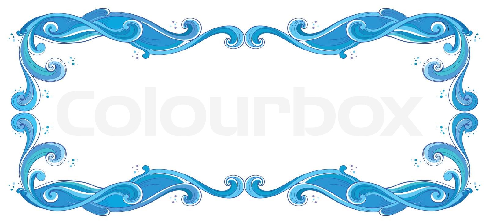 A blue unique border | Stock vector | Colourbox