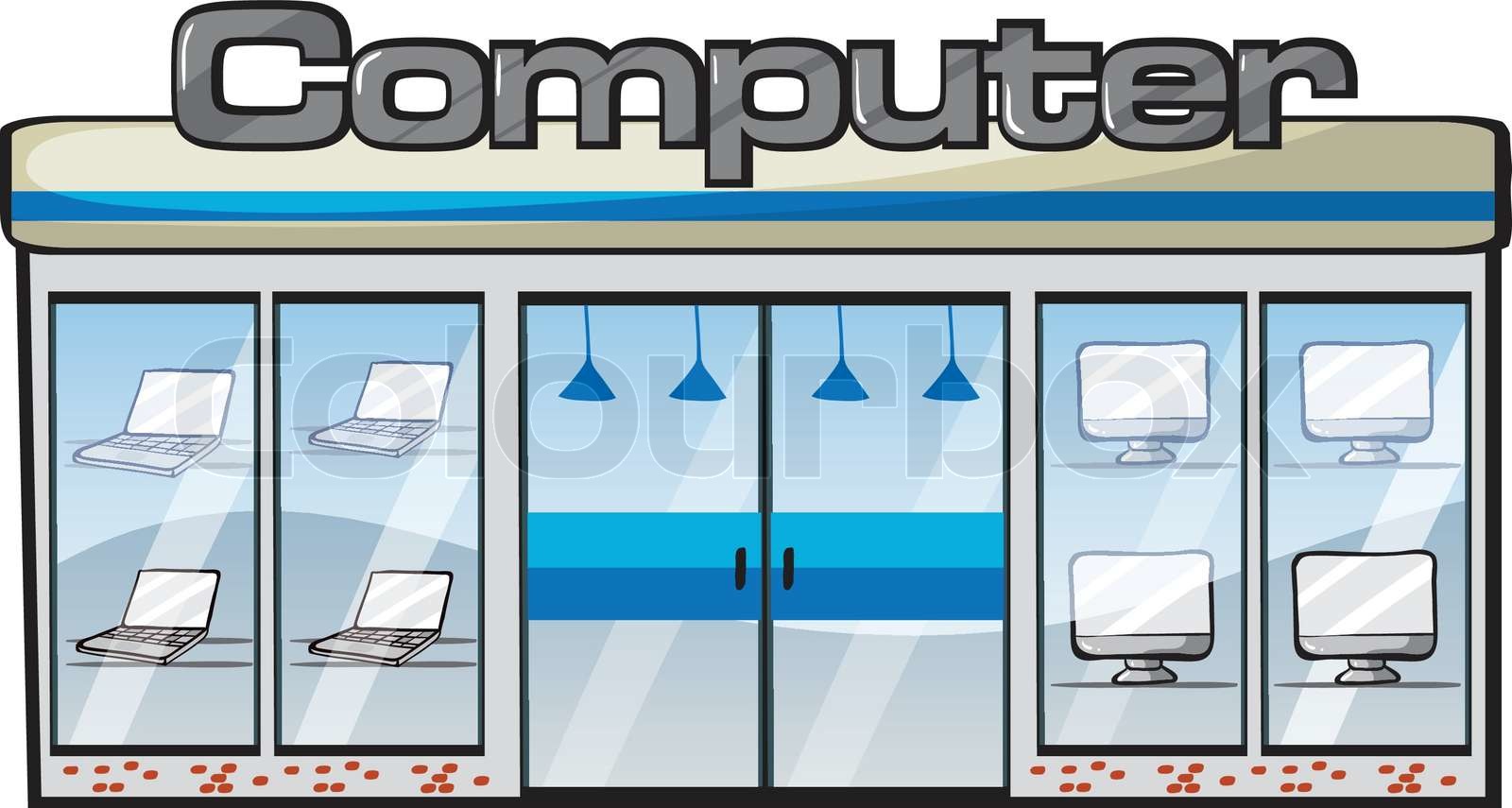 a computer store | Stock vector | Colourbox