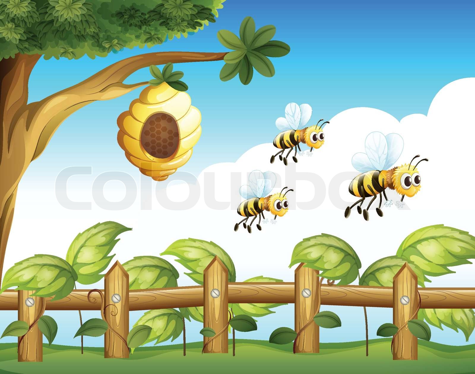 The three bees | Stock vector | Colourbox