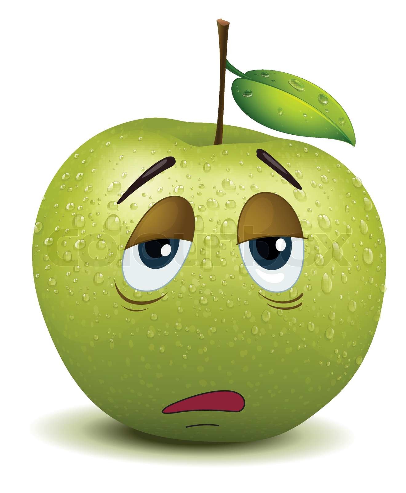 smiley, apfel, äpfel | Stock-Vektor | Colourbox