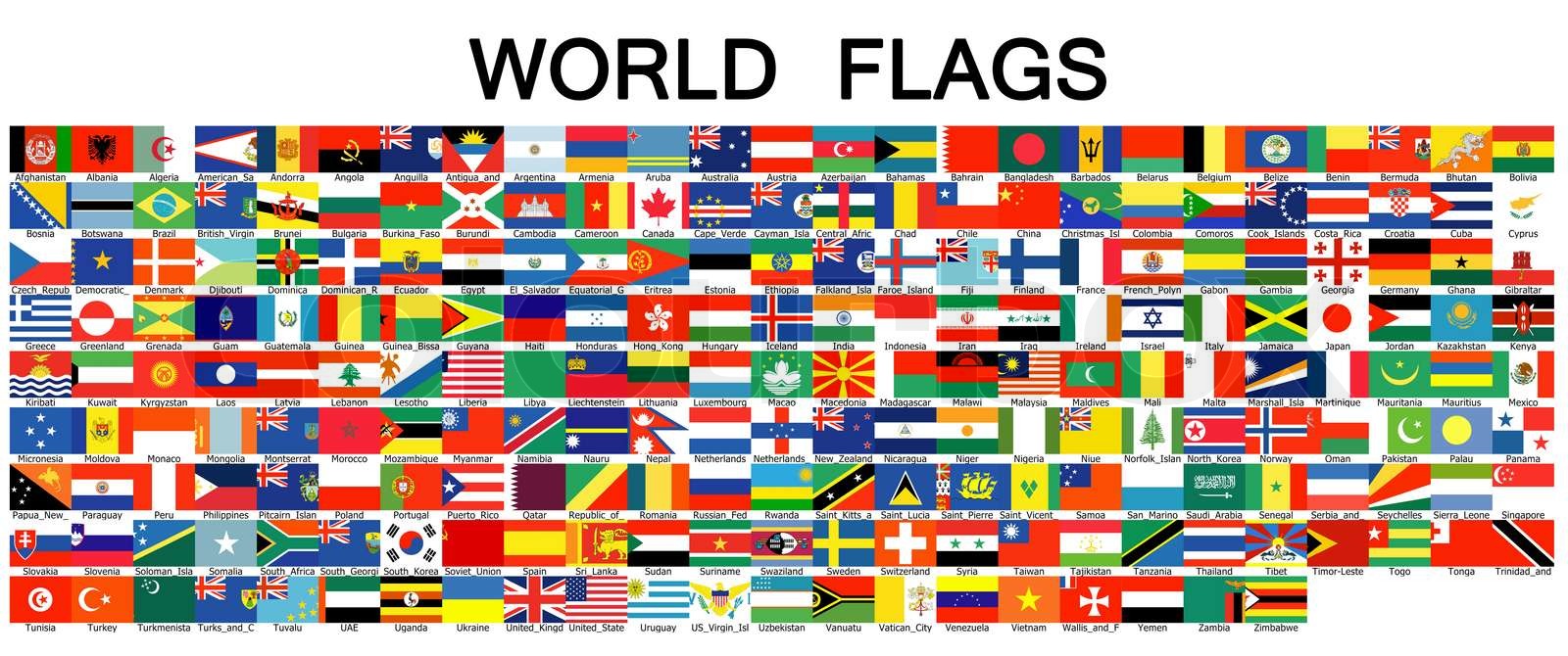 Complete set of Flags | Stock image | Colourbox