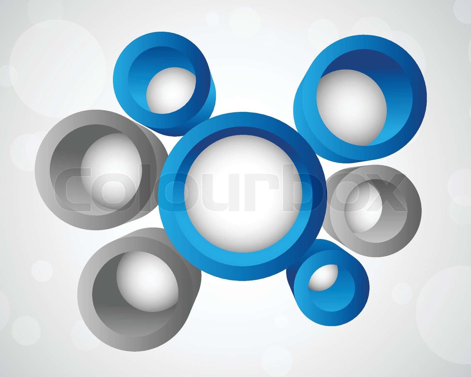 Background with 3d circles | Stock vector | Colourbox