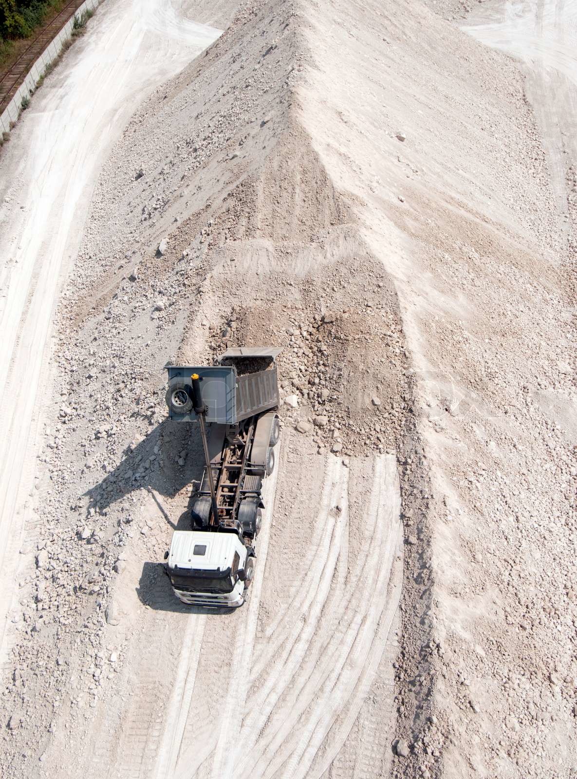 loading a large lorry building material | Stock image | Colourbox
