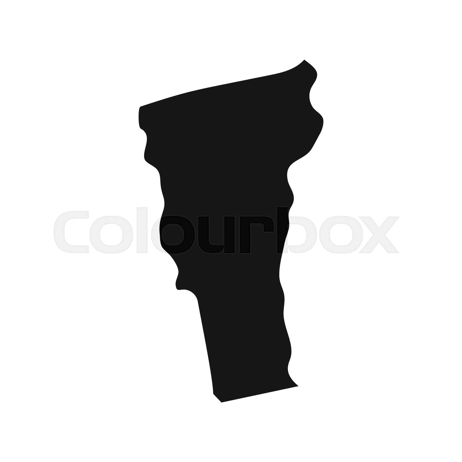 Simplified Black Silhouette Of Vermont State Border Stock Vector Simplified Black Silhouette Of Vermont State Border Stock Vector