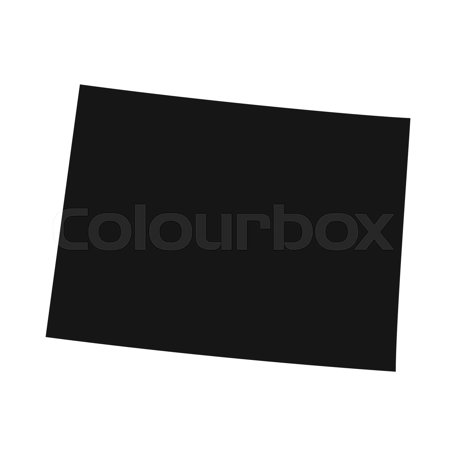 Simplified black silhouette of Colorado state border | Stock vector ...