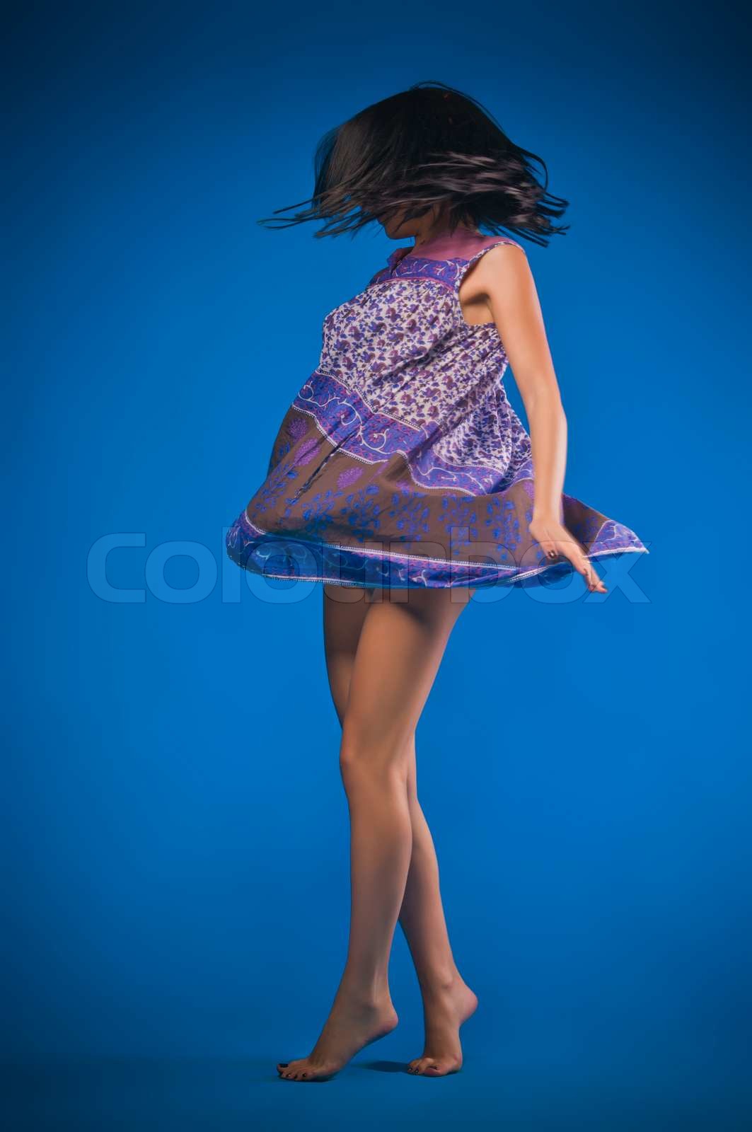 Dancing pretty girl | Stock image | Colourbox