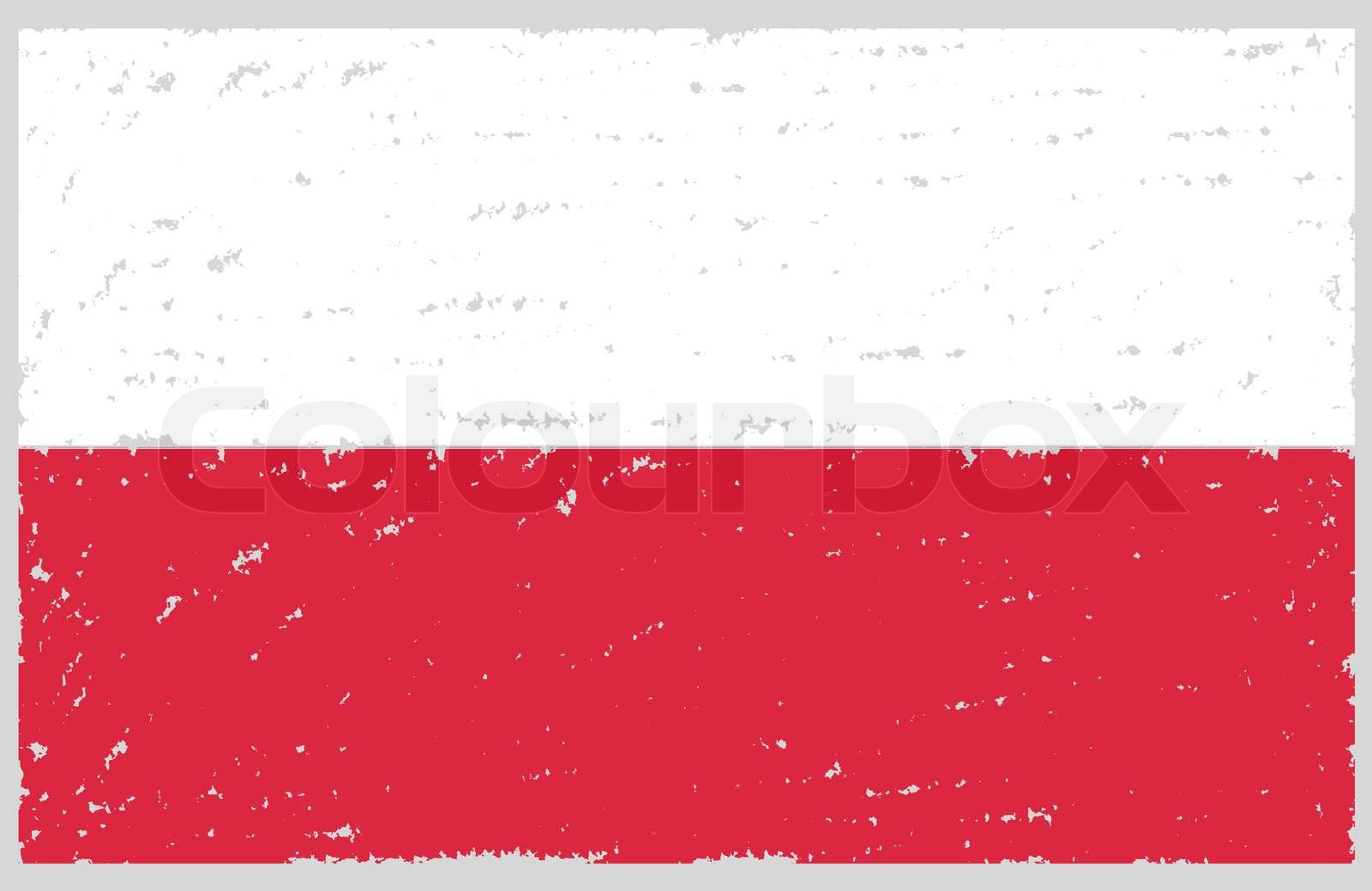 poland grunge flag hand drawing isolated | Stock image | Colourbox